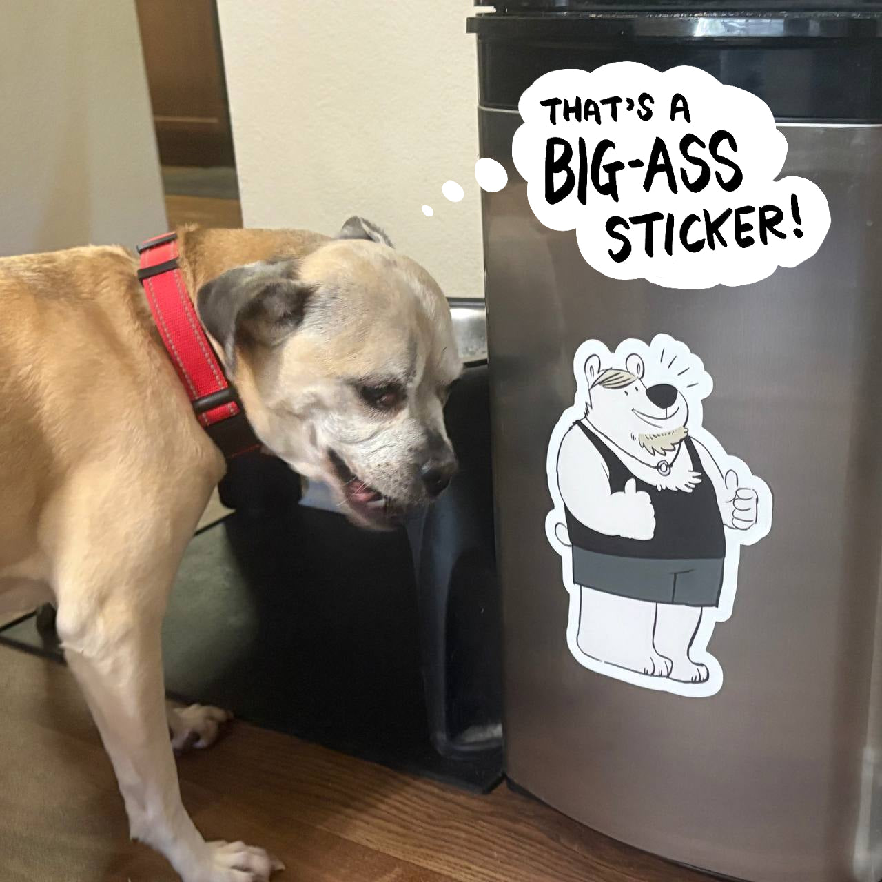 Custom Big-Ass Sticker – Bear & Beagle